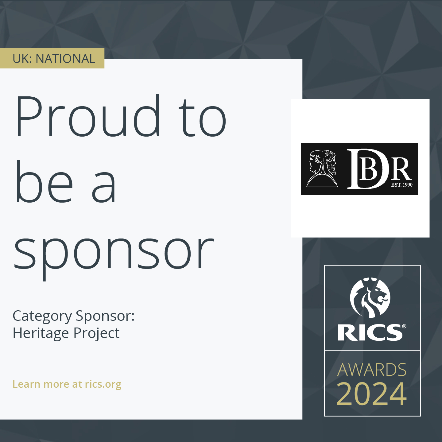 RICS Awards Sponsors | DBR | Building Restoration Services